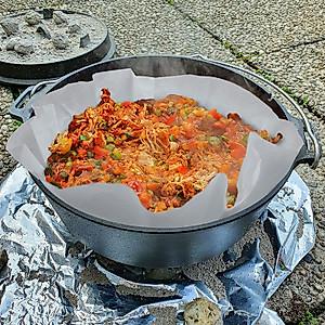 Round Parchment Paper 20 Inches Dutch Oven Liners Disposable White Baking Paper for Cake Pan, Air Fryer, Steamer, BBQ Party, Cakes, Pizza, Meats and Vegetables (40 Pieces)