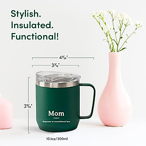 VAHDAM Mom Mug (300ml/ 10.1 Oz) - Green Small Reusable Mug | 18/8 Stainless Steel | Carry Hot & Cold Beverage | Eco-Friendly & Sustainable Tea & Coffee Mug