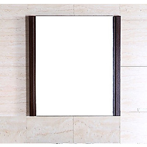 Bellaterra Home Wood Frame Mirror with Wenge Color Finish, 24"