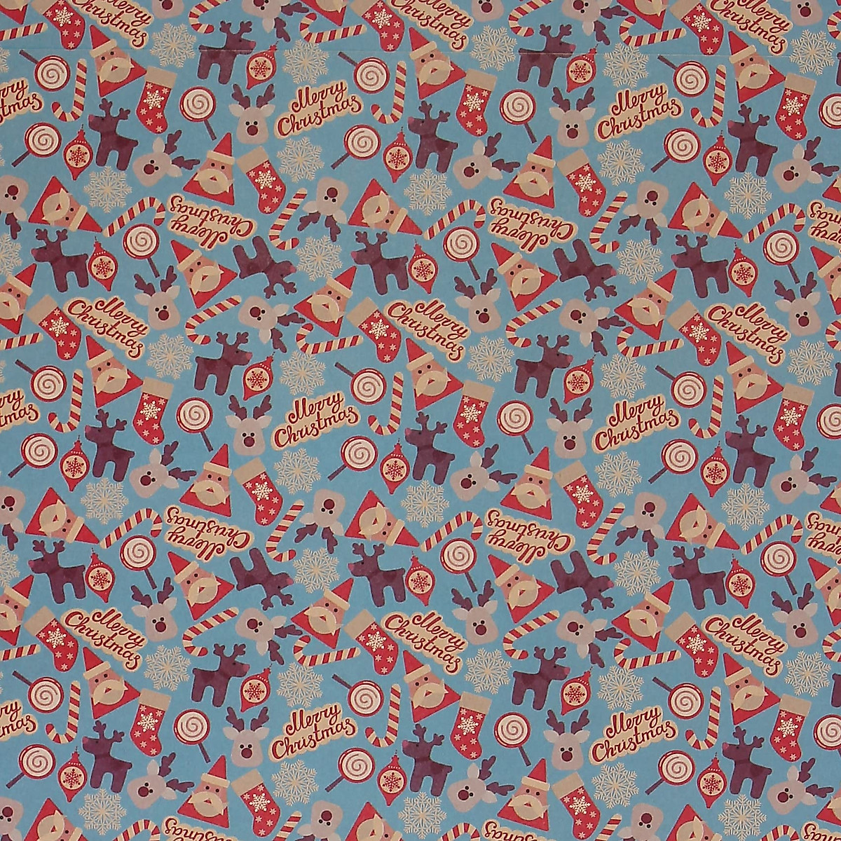 Aimyoo Kraft Christmas Wrapping Paper Jumbo Roll, Santa Stockings Candy Canes Deer Letters Design, Kids Xmas Gift Wrap Paper 17 in x 32 ft