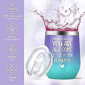 Birthday Gifts for Women Bath and Body Works Gifts Set for Women Spa Gifts Baskets for Women Bubble Bath for Women Lavender Gifts for Women,Mom,Her,Sister,Wife,Auntie Wine Tumbler Purple Womens Gifts