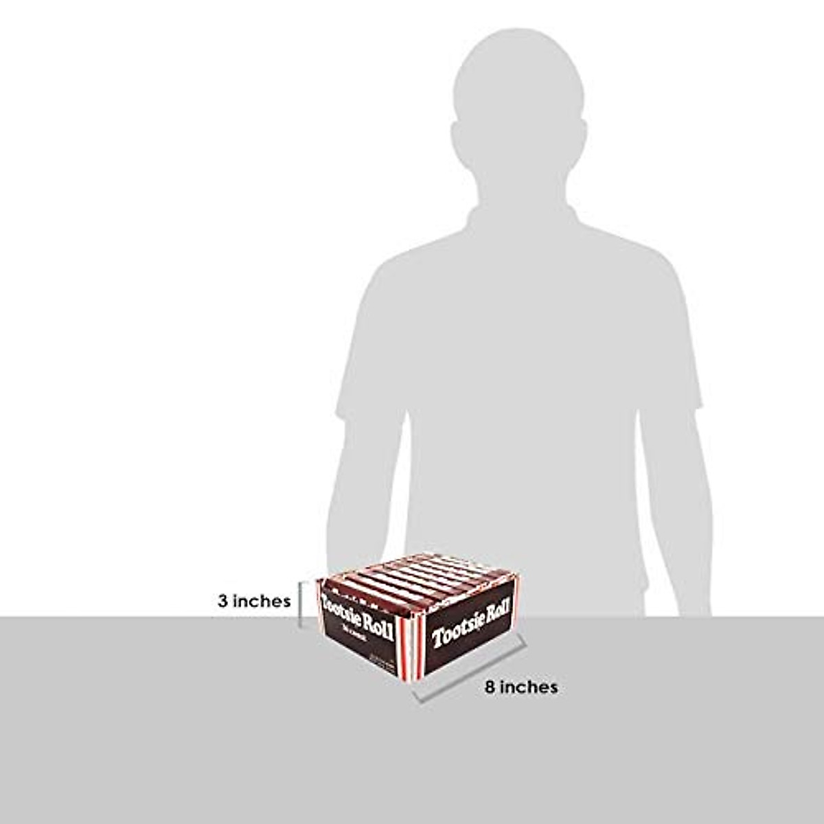 Tootsie Roll Bars, Original Classic Size, 2.25 Ounce Rolls, (Pack of 36), Peanut Free, Gluten Free