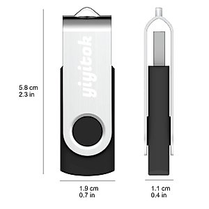 USB Drive 32GB Pack of 5,USB 2.0,USB Stick with Red Led Indicator,32gb Flash Drive 5 Pack,Memory Stick Storage (Black Color)