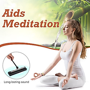 Konohan Classroom Chime Meditation Chimes Teacher Chime Hand Bell Chimes for Classroom Management Mindfulness Reminder Bell with Mallet Storage Bag for Teacher Gift Prayer Yoga Music