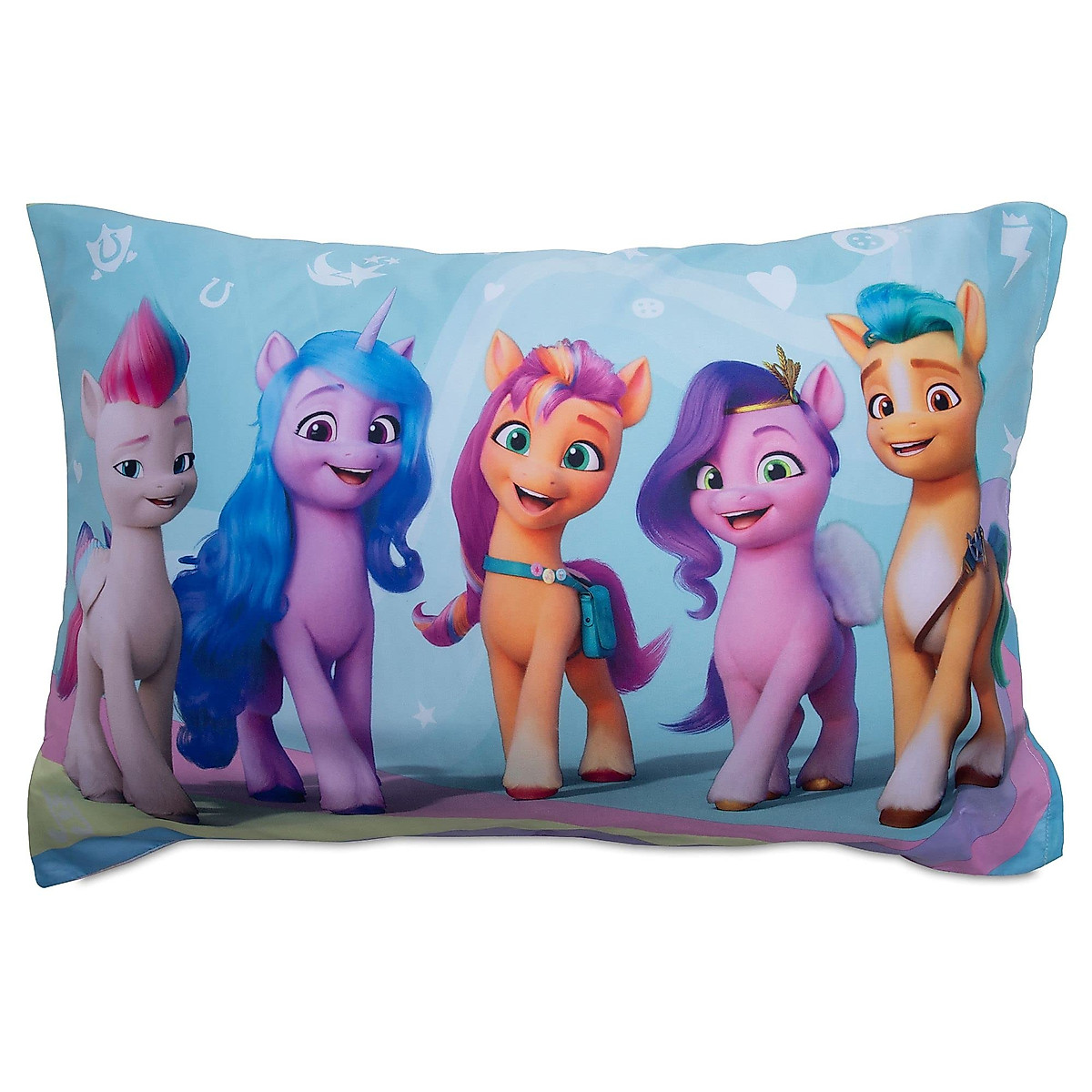 My Little Pony 4 Piece Toddler Bedding Set - includes Quilted Comforter, Fitted Sheet, Top Sheet, and Pillow Case Character Design for Toddler Bed
