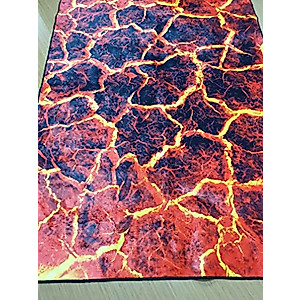 Hot Lava Rug, Lava Rug, Floor is hot Lava, Volcano Floor Rug C942 (23”x31”)=60x80cm