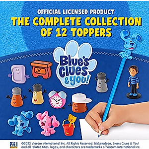 P.M.I. Blue's Clues Toppers for Kids | 12 Topper Blue’s Clues Toys in 1 Pack | Collect All 12 Blue Clues Toys/Mini Toys | Kids’ Toys & Blues Clues Birthday Party Supplies (D)