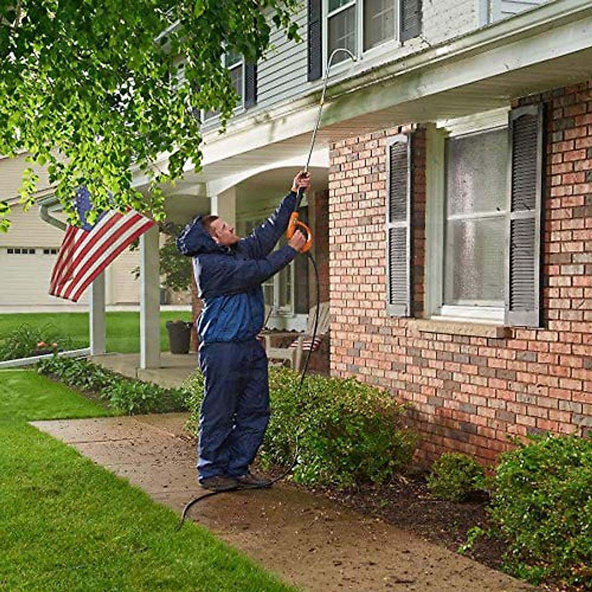 STYDDI Pressure Washer Gutter Cleaner Attachment, Pressure Power Washer Gutter Cleaning, 4000 PSI, 13 Inch, 1/4 Quick Connect