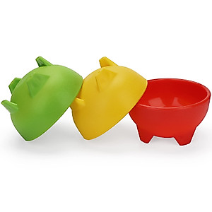 ZEAYEA Set of 18 Salsa Bowls, 12 oz Plastic Dipping Bowls, 4.5" Mexican Party Serving Bowls, Plastic Guacamole Bowls for Condiments, Dipping Sauces, Taco, Snack