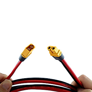 iHaospace XT60 Extension Cable 6FT 12AWG Male to Female for for RC Battery Portable Power Station Solar Panel Solar Generator