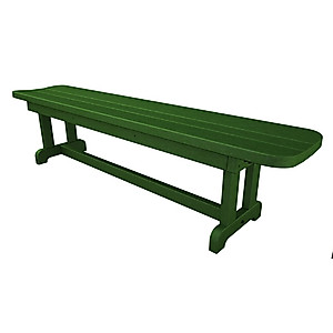 POLYWOOD Park 72-Inch Harvester Backless Bench, Green