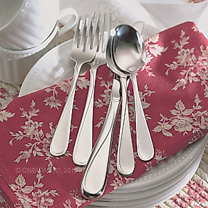 Oneida Flatware Flight, Teaspoons, Set of 6 & Flight Everyday Flatware Salad Forks, Set of 4