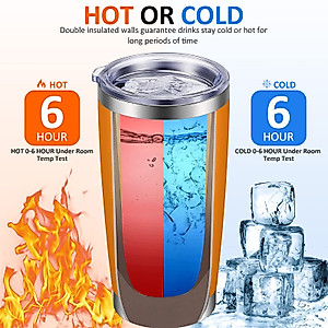 12 Pieces 20oz Stainless Steel Tumbler Set with Lid Double Wall Vacuum Insulated Travel Mug Colorful Skinny Coffee Tumbler for Coffee Water Hot Cold Drinks