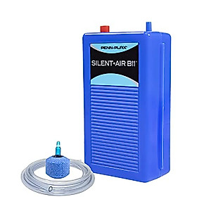 PENN-PLAX Silent-Air Aquarium Air Pump with Battery Backup (2 D Batteries – Not Included) – Designed for Emergencies and Power Outages – Ideal for Fish Tanks up to 29 Gallons