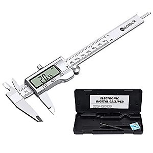 Neoteck 6 inch Digital Caliper, Full-Metal Electronic Calipers Measuring Tool Fractions/Inch/mm Conversion