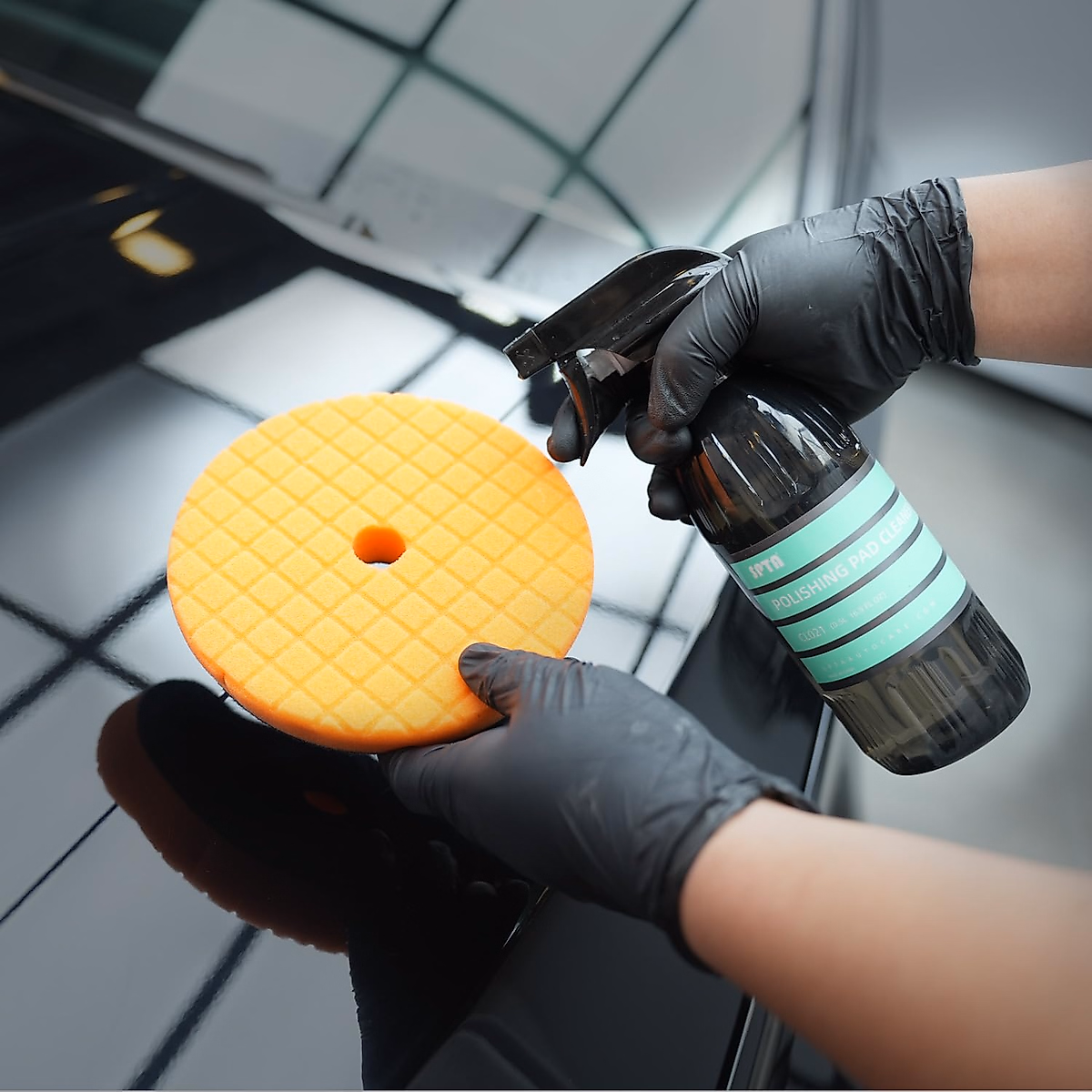 SPTA Buffing Polishing Pads Kits, with 3Pcs 6.5 Inch Polishing Pads,16oz Polishing Pad Cleaner, 2 Microfiber Towel and 1 Pad Cleaning Brush, All for Car Buffer Polisher, Polishing and Buffing