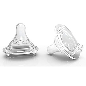 Avima Baby Silicone Nipples for Wide Neck Bottles, Medium Flow 3 Months+ (Set of 6)