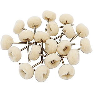 PHYHOO Polishing Wheel Set Mounted Cotton Soft Fine 3/32 Shank Buff Wheels Shank Rotary Tools Accessories Pack of 20 Pieces