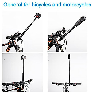 Third Person Perspective Handlebar Mount +114CM Invisible Selfie Stick for Bike Motorcycle Ride Tracking Shooting for Insta360 ONE X3,X2,X,RS,R 360 Camera