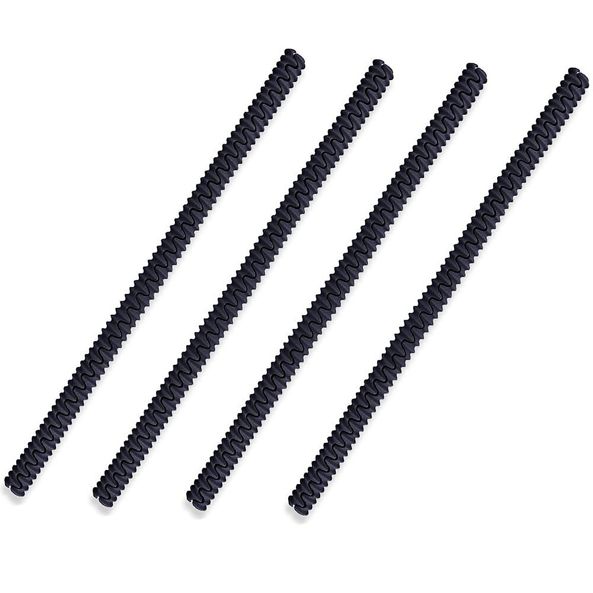 4PCS Silicone Oven Rack Protectors Heat Resistant Protection Toaster Baking Edge Shields Prevent Burns (Black)