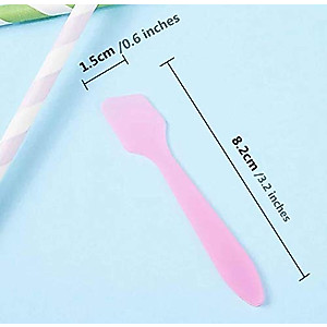 Reusable Mini Make-up Spatulas, 100 pieces,Transparent.