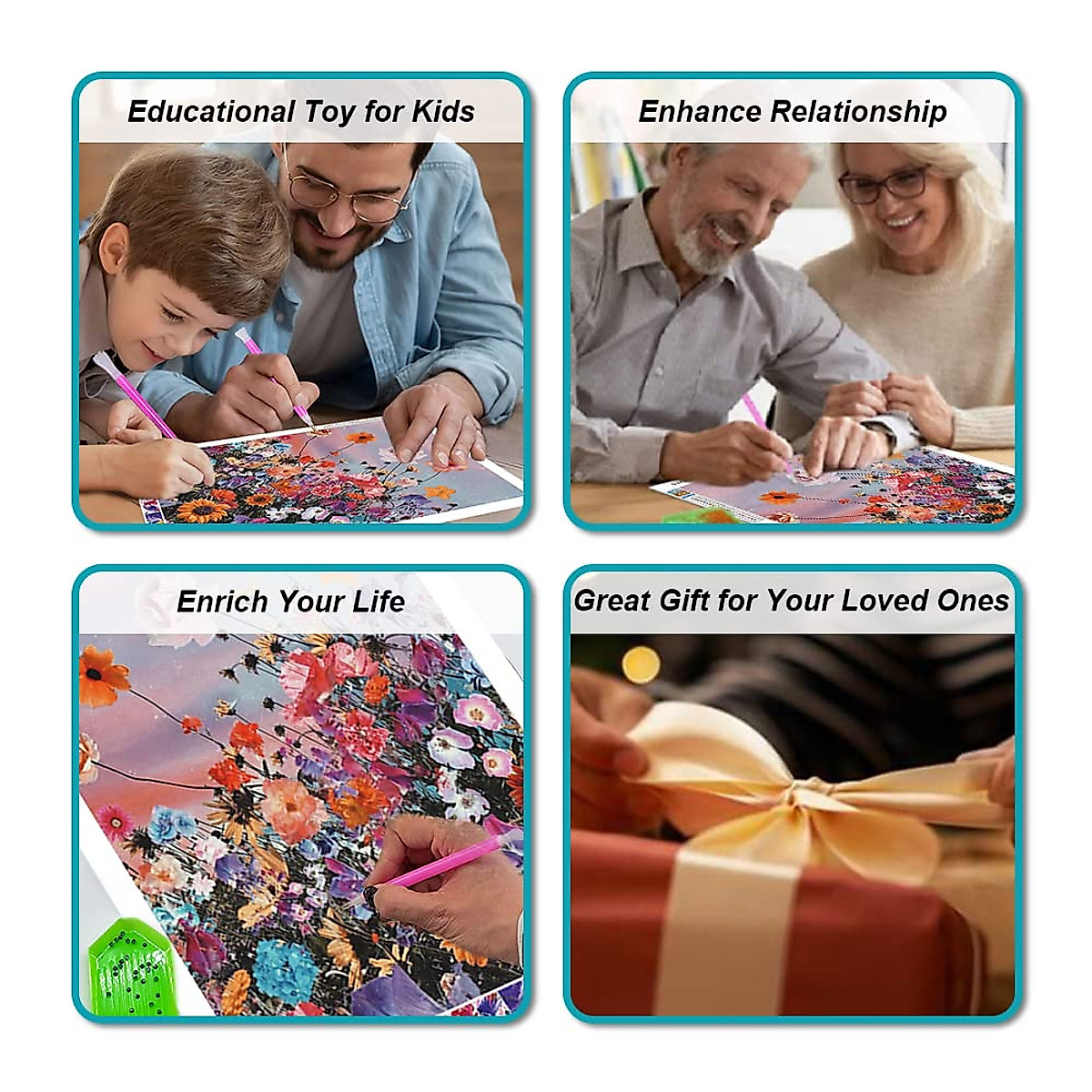 XYPNAR Sunflower Diamond Painting,Diamond Painting Kits for Adults Kids Beginner, 5D Diamond Art Kits,Painting with Diamonds Full Round Drill 16 X 20 inch