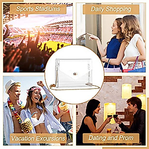Sweetude 3 Pieces Clear Purse for Women Stadium Approved Clear Crossbody Bag Transparent Clutch Purses with Snap Closure for Sports Concert Prom Party Stadium Present