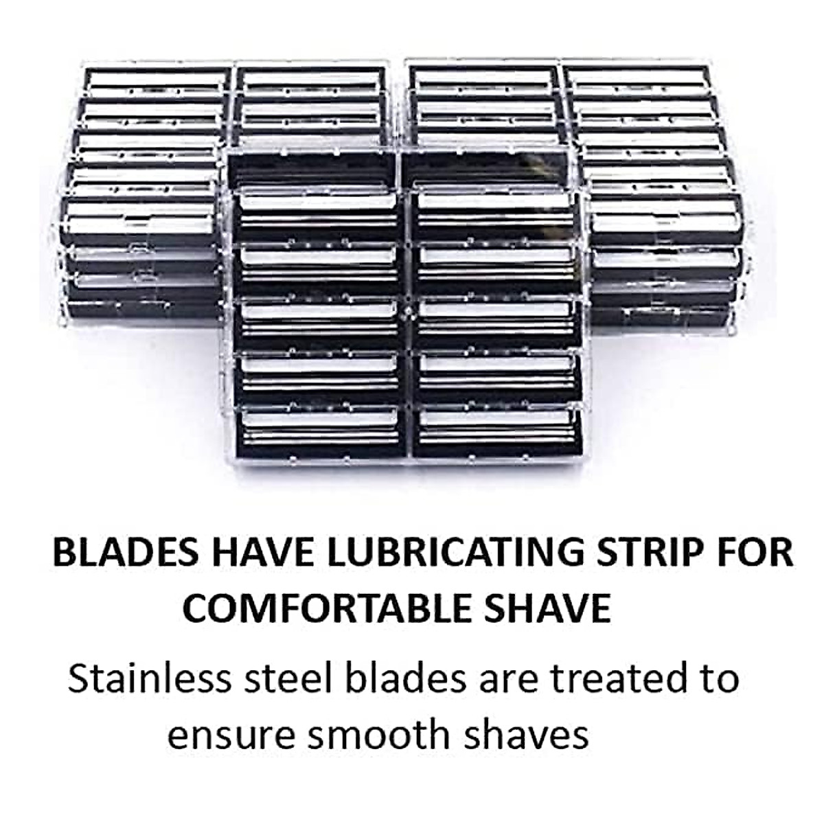 ** 200 Count ** Taconic Shave Twin Blade Razor Refill Cartridges with Lubricating Strip - Compatible with Gillette Trac 2, Gillette Atra, Vector and Contour Razor Handles -Made in The USA