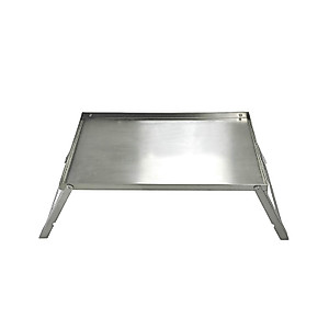 Winnerwell Accessory Table for Flatfold Fire Pit - Large | Portable Stainless Steel Accessory Table for Fire Pan and Camping