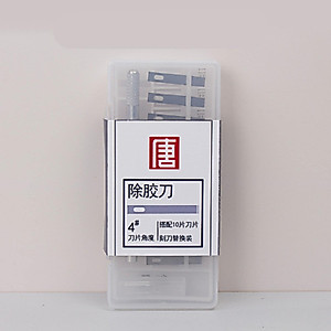 DAGIJIRD Back Cover Camera Glass Scraper Tool Removal Smoothing Scraper with 10 Pieces Replacement Blades for Phone Repair Rear Glue