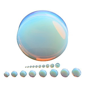 Kokoma Opalite Moonstone Ear Plugs (Plug gauge=25mm(1"))
