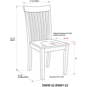Kings Brand Furniture - Kurmer Solid Wood Dining Room Side Chairs, Set of 2, Natural Oak