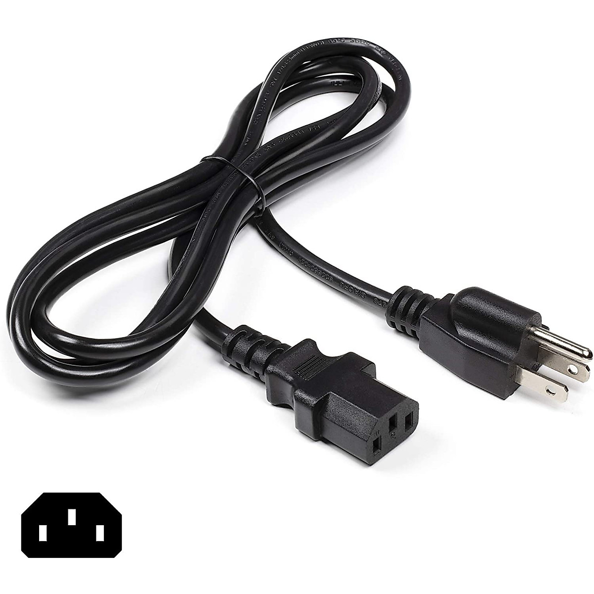 Guy-Tech 5FT UL AC Power Cord Compatible with Smokehouse LJ Little Big Mini Chief Smoker High Temp