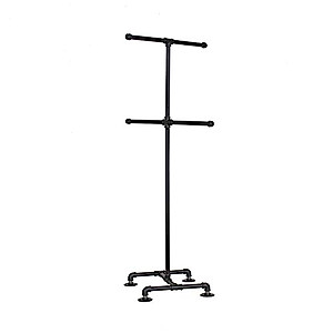 Industrial Pipe 4-Way Clothing Rack by William Robert's Vintage