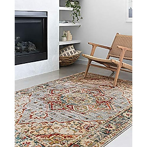 Loloi II Isadora Collection ISA-02 Oatmeal/Multi, Transitional 8'-11" x 12' Area Rug