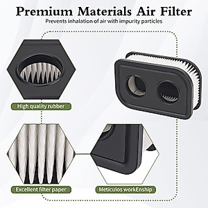JICHEKU 593260 Air Filter 798452 334404 for 4247 5432 5432k 09P00 09P702 550E 500EX 550EX 625 575EX Troy-Bilt TB110, 247372370 Craftsman Lawn Mower Air Filter Series Engine (5 PCS)
