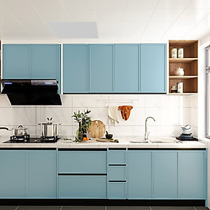 VEELIKE 15.7''x118'' Ocean Blue Wallpaper Peel and Stick Thickening Self Adhesive Blue Contact Paper Waterproof Decorative Vinyl Film for Walls Countertops Cabinets Shelf Drawer Liners Bedroom Kitchen