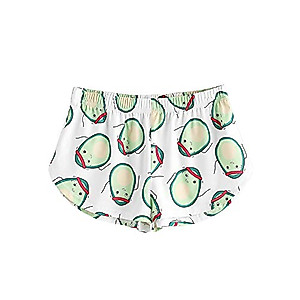 Floerns Women's 2 Piece Pajama Sets Cartoon and Graphic Print Sleepwear Tops and Drawstring Pajama Shorts A White L