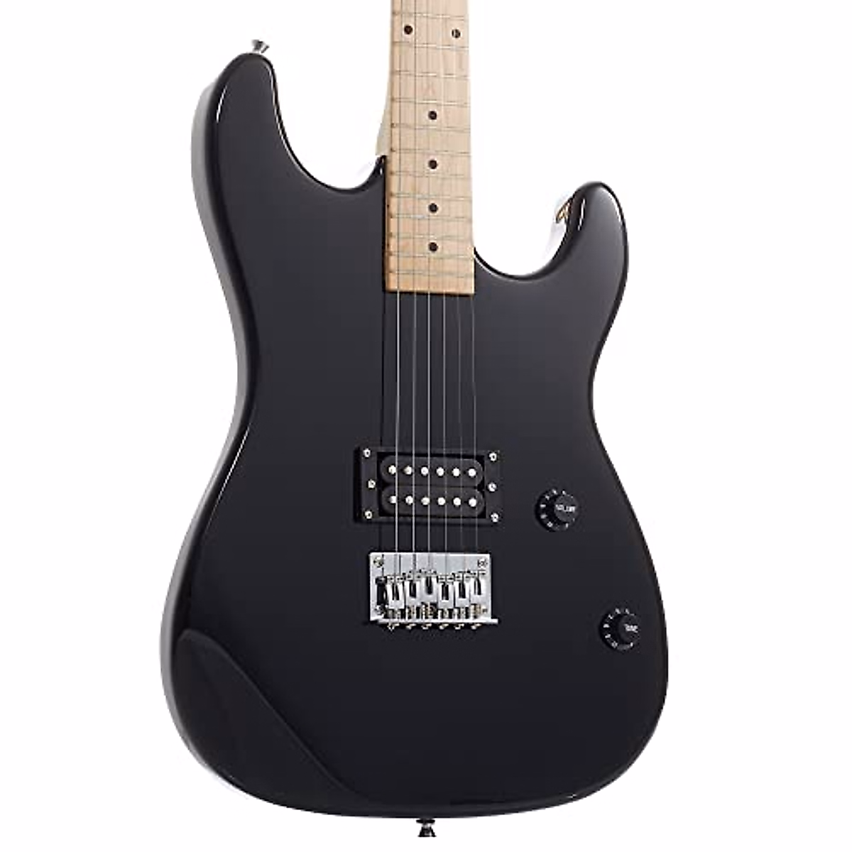 Davison Guitars 39" Full Size Electric Guitar in Black - Right Handed Beginner Kit with Gig Bag and Accessories