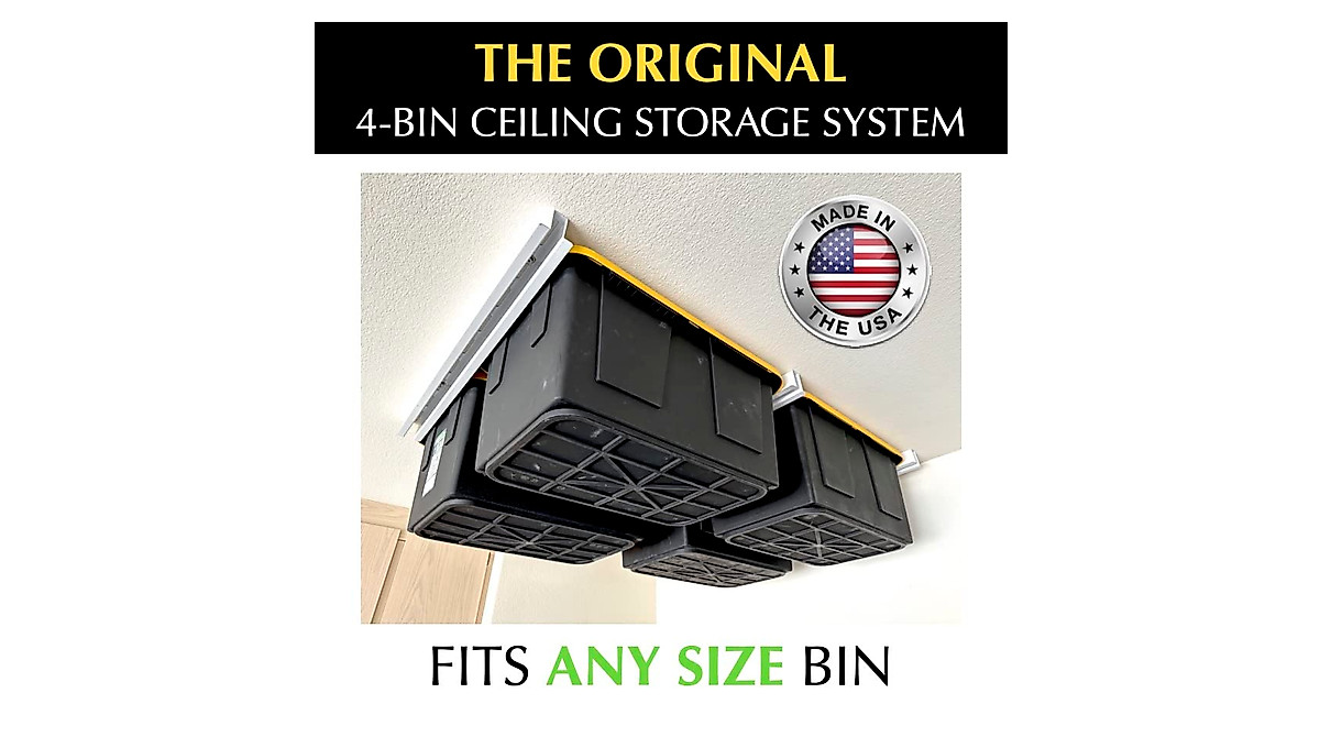 E-Z Garage Storage Overhead Bin Rack - USA Made