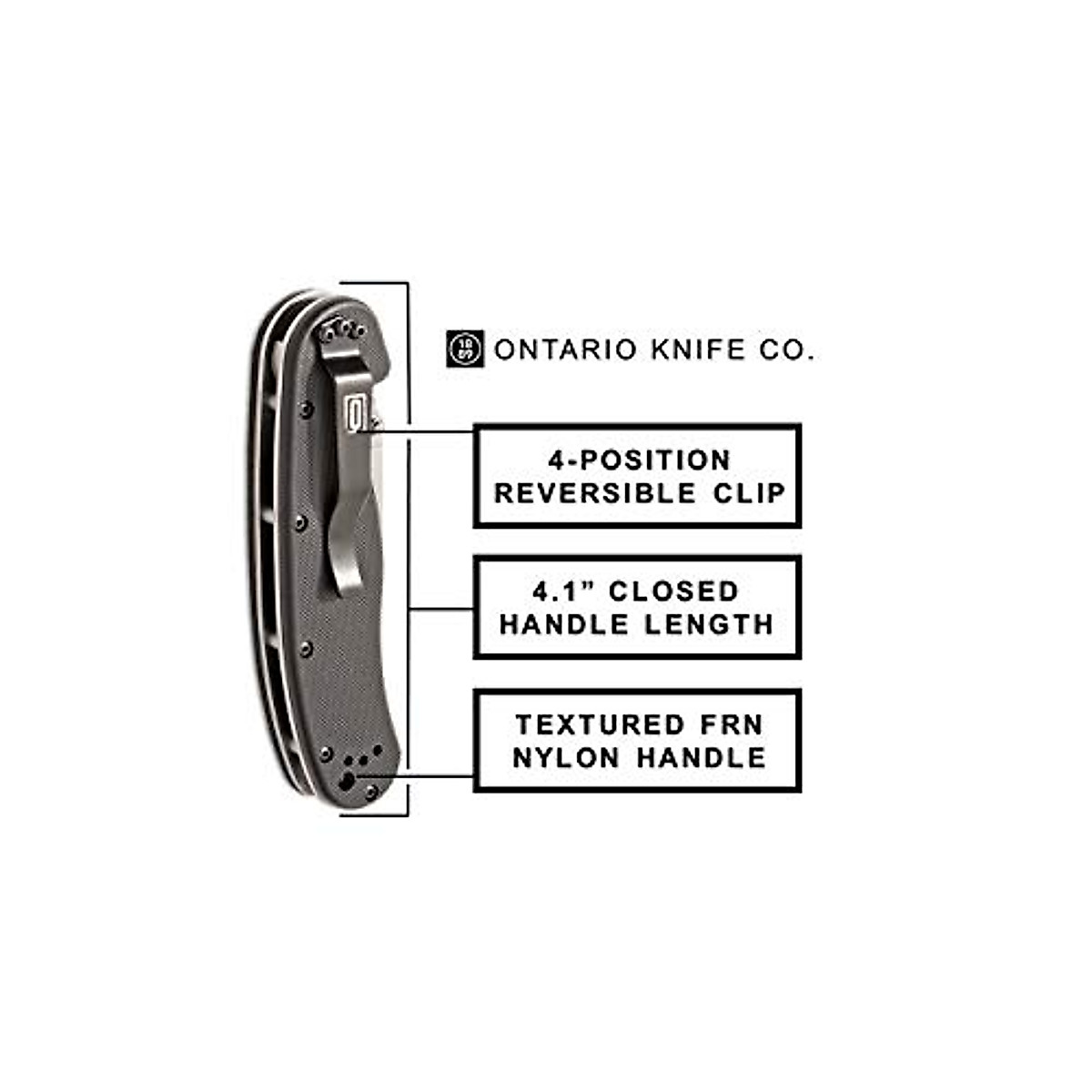 Ontario Knife Company Rat Ii Sp-Black Folding Knife, 7Inches