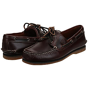 Timberland mens 2-eye Boat loafers shoes, Rootbeer/Brown, 8.5 US