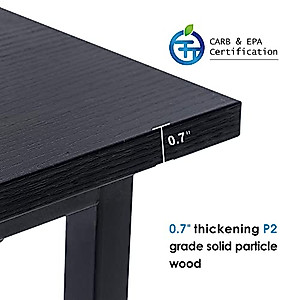 ivinta Modern L-Shaped Computer Office Desk, Gaming Corner Desk with Monitor Stand, Home Office Study Writing Table Workstation for Small Spaces