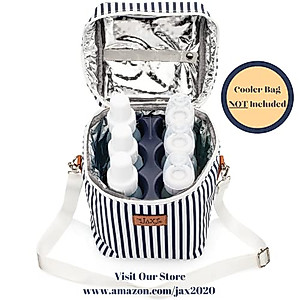 Breastmilk Ice Pack Fits 6 Pack of Bottles for Breast Milk Storage in Breastmilk Cooler Bag -5°C Bottle Ice Pack Long Lasting Ice Pack for Bottles and Slim Cans & Bottle Ice Pack On the Go Working Mom