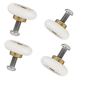 4pcs x Shower Door Rollers,Roller Diameter 19/23/25mm for The Bathroom Pan Glass Sliding Door Pulleys/Runners/Wheels (23mm)