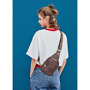 Telena Sling Bag for Women Crossbody Fanny Packs for Women Fashion Waist Bag with Adjustable Strap