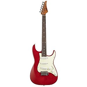EART Electric Guitar SSS Single Coil Pickups,Solid-Body,Stainless Steel Frets Right Handed-Rosewood Fingerboard-Red