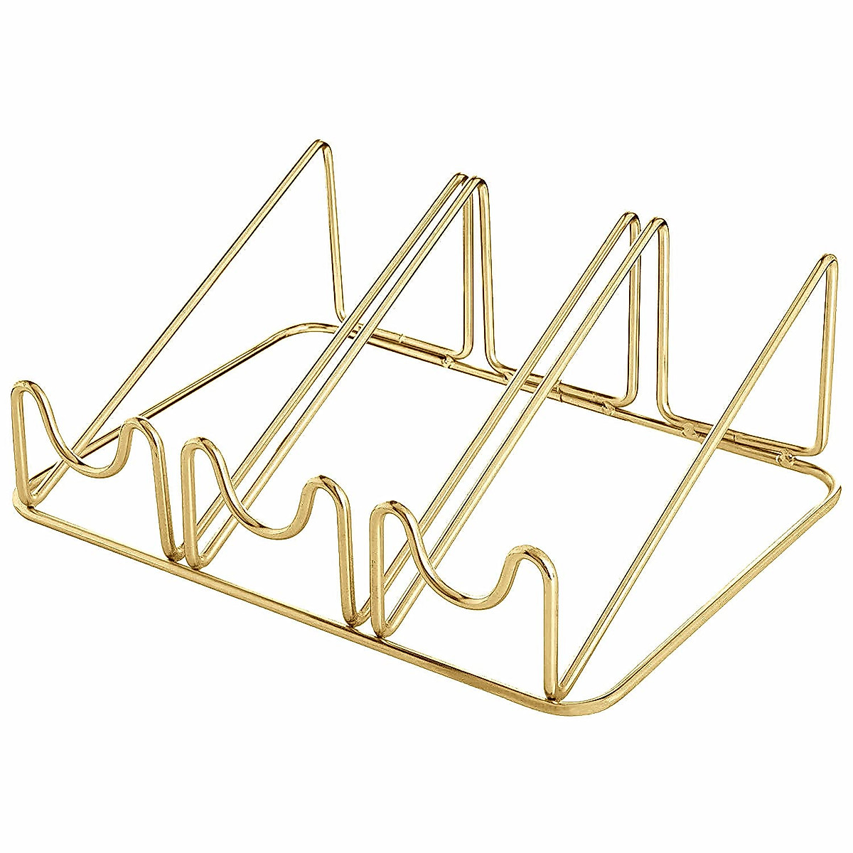 Countertop Wine Rack - 3 Bottle Wine Holder for Wine Storage - No Assembly - Modern Gold Metal Wine Rack - Wine Racks Countertop - Small Wine Rack - Wine Bottle Storage - Tabletop Wine Rack