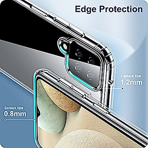 Vakoo Case for Samsung Galaxy A12 Case, 6.5-Inch, Ultra Clear Hard PC Back+Soft TPU Bumper Protective Phone Cover