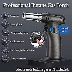 Smoke Top Cocktail Smoker Kit with Torch, 4 Delicious Wood Chips Flavors (Cherry, Apple, Oak, and Hickory) - Whiskey Smoker infuser Kit Home Bar Accessories - Bourbon Smoker for Old Fashioned Cocktails - TOPHAT